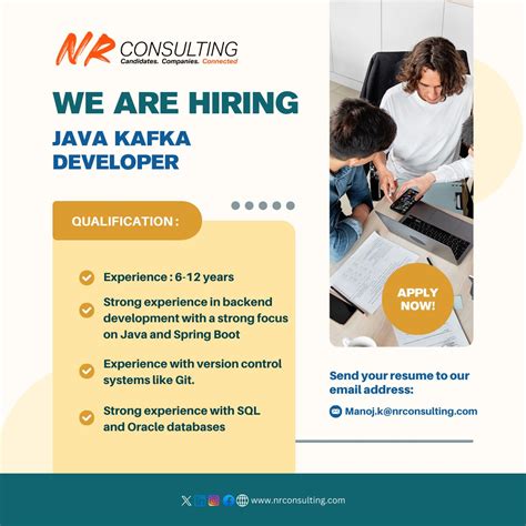 Hiring Javakafkadeveloper Java Springboot Apachekafka