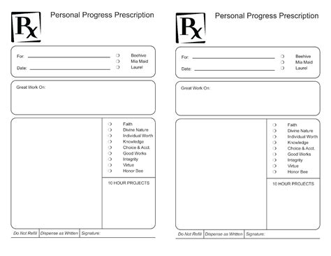 Free Printable Prescription Templates Pdf Word Editable Examples