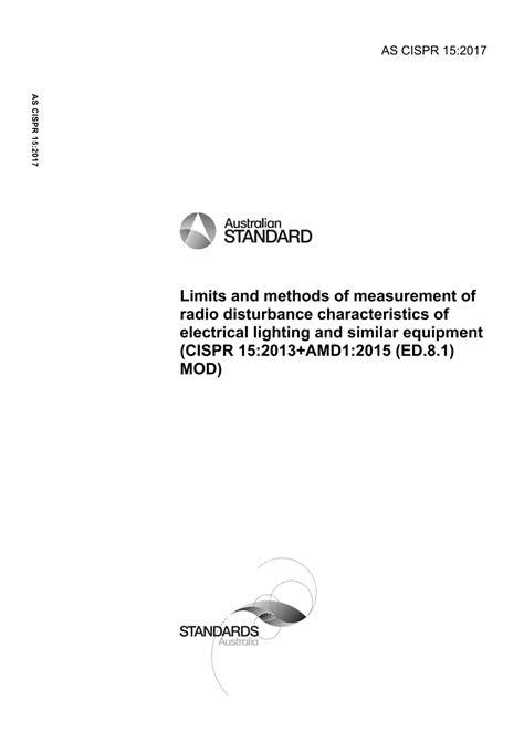 As Cispr 152017 Pdf As Cispr 152017 Pdf