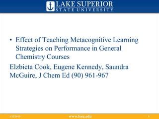 Metacognition Self Regulated Learning PPTX