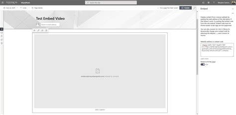Unable To Embed Videos On Sharepoint Pages Microsoft Community Hub