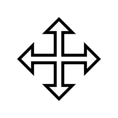 Drag Cursor Symbol Icon In Line Style Design Isolated On White