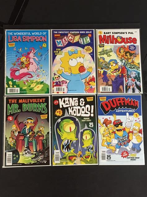 6 Nm Simpsons 1 Shots Bongo Maggie Lisa Milhouse Mrburns Kang Duffman