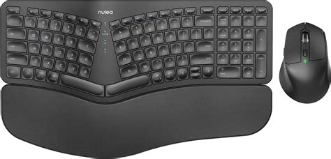 Amazon Basics Ergonomic Wireless Keyboard And Mouse Combo For Comfortable Pc And