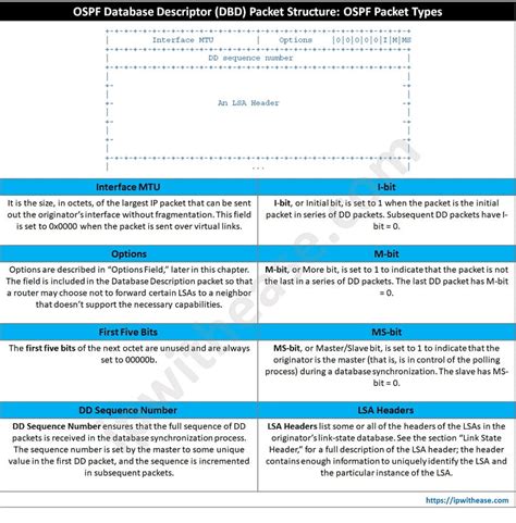 Ospf Dbd Database Descriptor Packets Ospf Packet Varieties Handlait