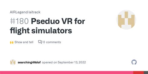 pseduo vr for flight simulators · airlegend aitrack · discussion 180