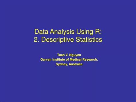Ppt Data Analysis Using R 2 Descriptive Statistics Powerpoint Presentation Id943585