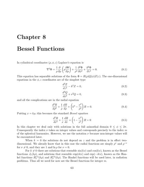 lecture notes on bessel functions electromagnetic theory 1 phy 6346