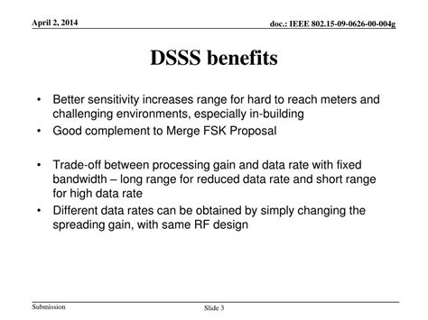 Ppt Joint Dsss Proposal For 802 15 4g Powerpoint Presentation Free Download Id 688547