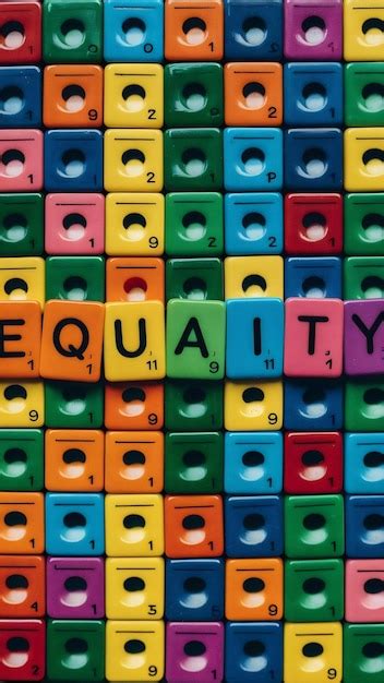 Colorful Equality Letters Made Out Of Scrabble Premium Ai Generated Image