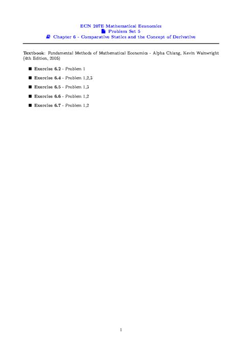 problem set 5 homework econometrics ecn 207e mathematical