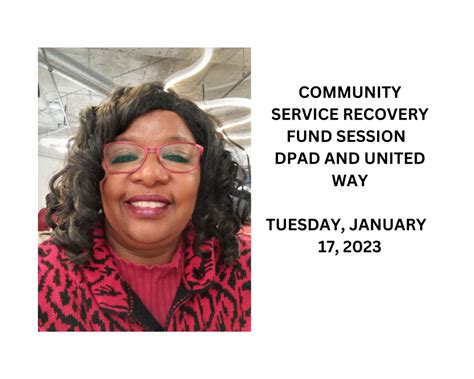 Community Service Recovery Fund Session Dpad And United Way