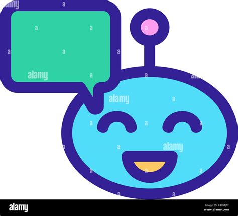 Chat Bot Icon Vector Isolated Contour Symbol Illustration Stock Vector
