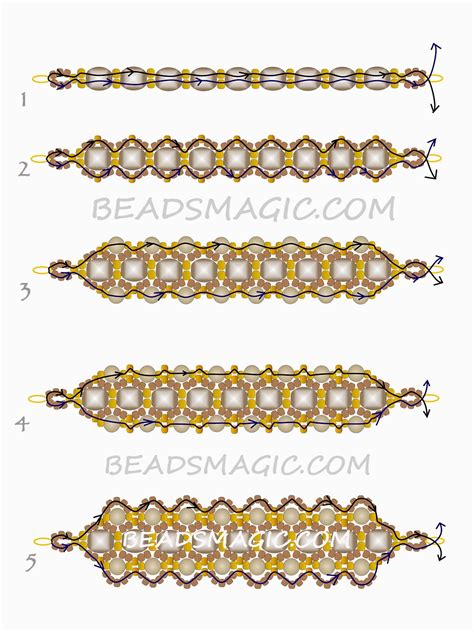 Free Beaded Pattern For Bracelet Dark Honey Beads Magic Seed Bead