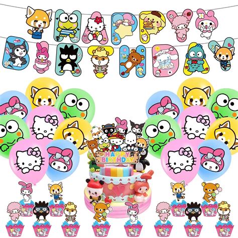 Hello Kitty And Friends Theme Birthday Party Supplies， Balloon Banner