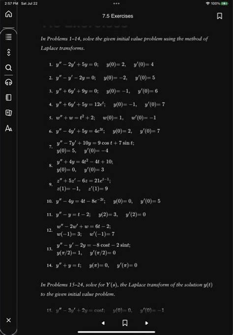 Solved In Problems 1 14 Solve The Given Initial Walue