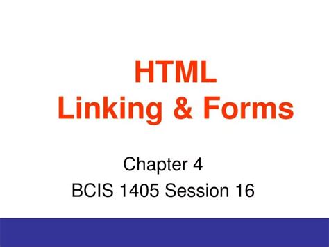 PPT HTML Linking Forms PowerPoint Presentation Free Download ID