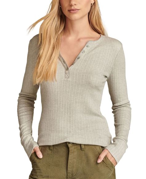 Womens Ribbed Henley Top Meilleures Offres Et Historique Des Prix Sur