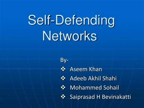 Ppt Self Defending Networks Powerpoint Presentation Free Download