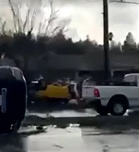 California Town Hit By Rare Tornado Flipping Cars And Injuring 5 Just