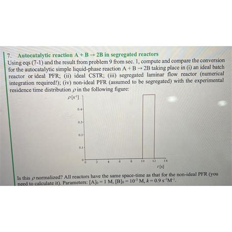 Solved Autocatalytic Reaction Ab→2b ﻿in Segregated