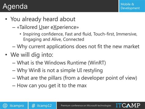 Itcamp 2012 Raffaele Rialdi Introduction To Winrt Ppt