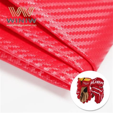 Non Slip Carbon Fiber Leather Material For Hockey Gloves Winiw Microfiber Leather