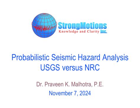 Pdf Probabilistic Seismic Hazard Analysis Usgs Versus Nrc