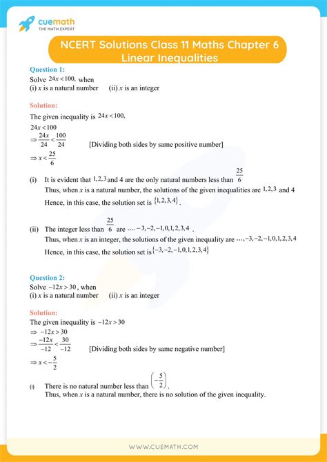 NCERT Solutions For Class 11 Maths Chapter 6 Exercise 6 1 Access Free PDF