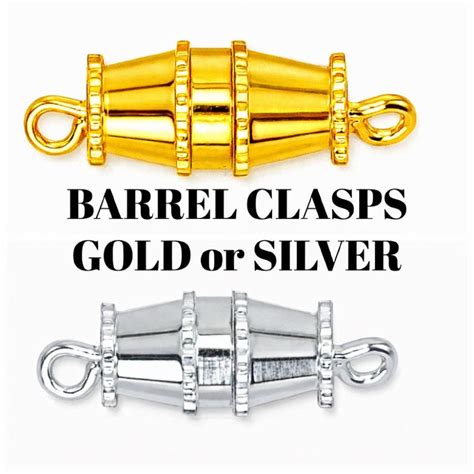 Clasp Barrel Screw Silver Or Gold Plated Large Closure Necklace Etsy