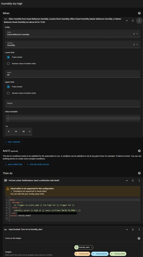 Creating Home Assistant Automated Alerts For High Humidity And Temperature
