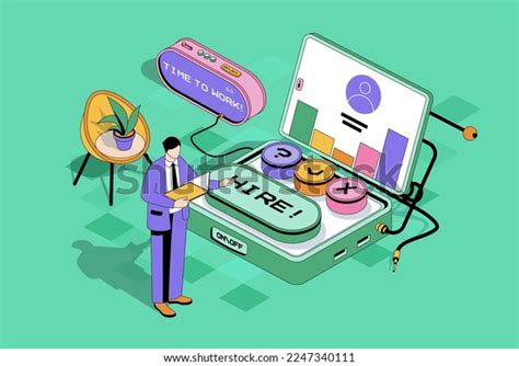 Hr Process Concept D Isometric Design Stock Vector Royalty Free Shutterstock