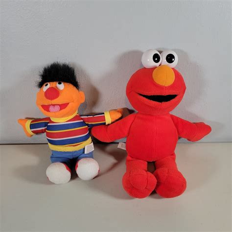 Sesame Street Plush Lot Elmo And Ernie