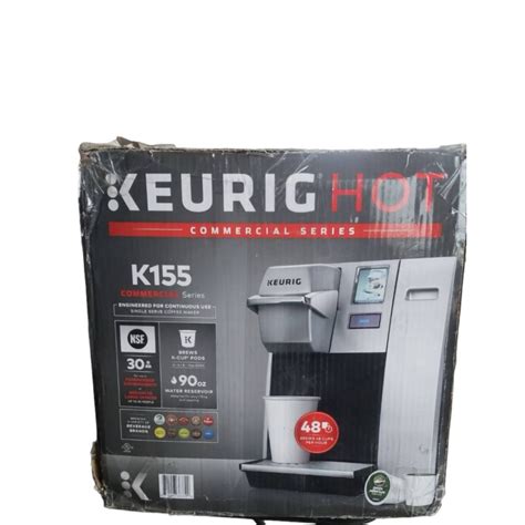 Keurig K155 Office Pro Single Cup Commercial K Cup Pod Coffee Maker Silver
