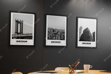 Premium Psd Office Wall Poster Mock Up Design