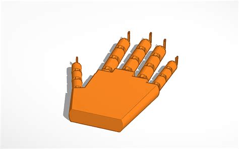 3d Design Hand Structure Draft Tinkercad