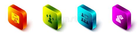 set isometric key performance indicator front end development