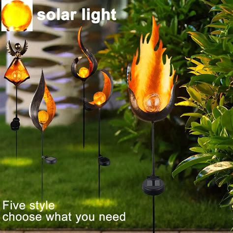 Светодиодный светильник на солнечной батарее с мерцающим огнем открытый водонепроницаемый Ip44