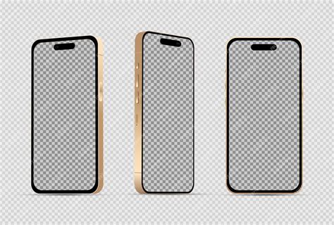 Premium Vector Realistic Mocap Without Background Gold Mobile Phone