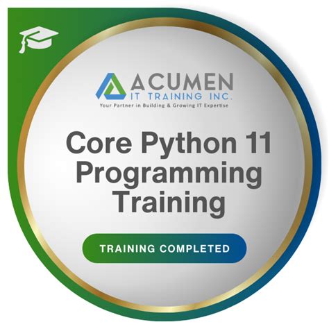 Core Python 11 Programming Training Credly