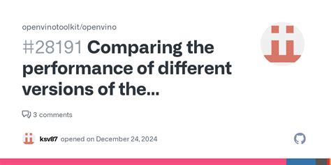 Comparing The Performance Of Different Versions Of The Openvino Library