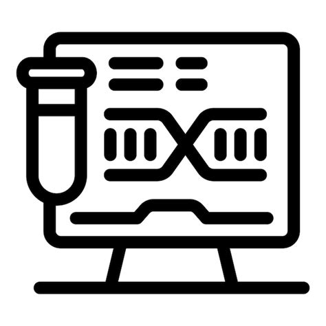 Premium Vector Laboratory Computer Showing Dna Structure Analysis Results