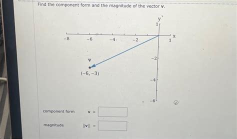 Solved Find The Component Form And The Magnitude Of The Chegg