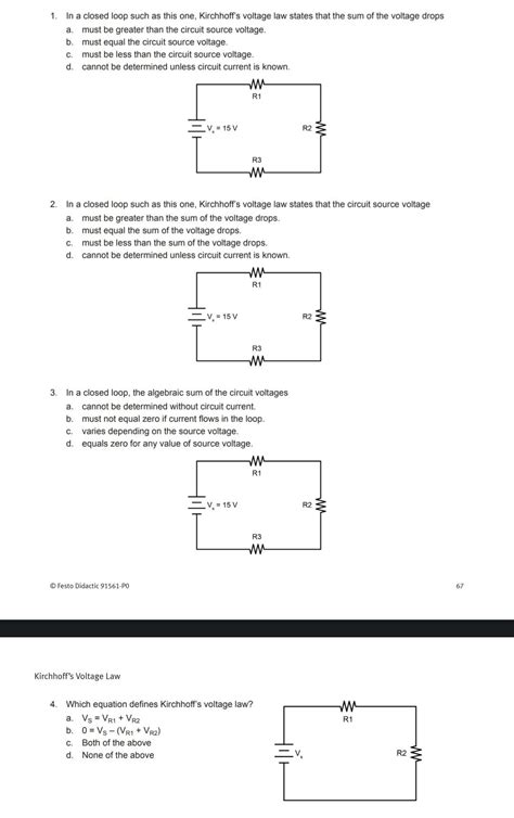 Solved In A Closed Loop Such As This One Kirchhoff S Chegg