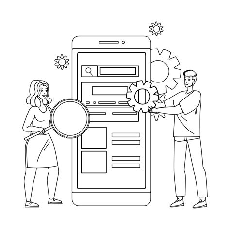 Usability Testing Making It Developers Vector 17317131 Vector Art At