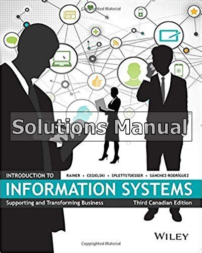 Introduction To Information Systems Canadian 3rd Edition Rainer