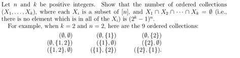 Solved Let n and k be positive integers. Show that the | Chegg.com