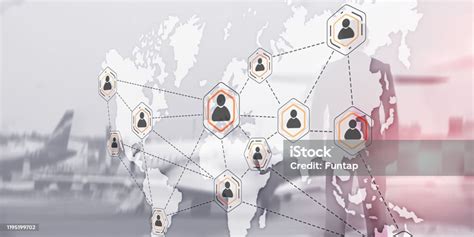 지도에 연결된 사람 3d 아이콘과 소셜 네트워크 프레젠테이션 배경입니다 아웃소싱에 대한 스톡 사진 및 기타 이미지 아웃소싱 개념 공동체 Istock