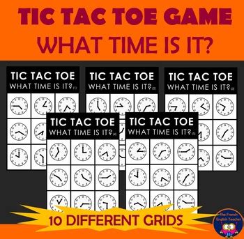 What Time Is It Tic Tac Toe Game To Practise Telling The Time