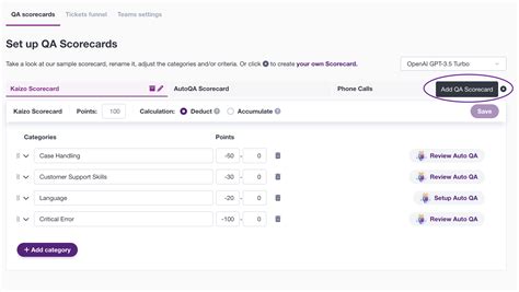How To Set Up A Qa Scorecard In Kaizo Kaizo